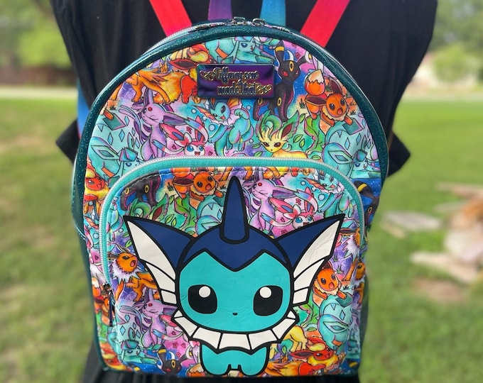 Vaporeon Mini Backpack, Eeveelution Lindsport, Pokémon Bag, Teal ...
