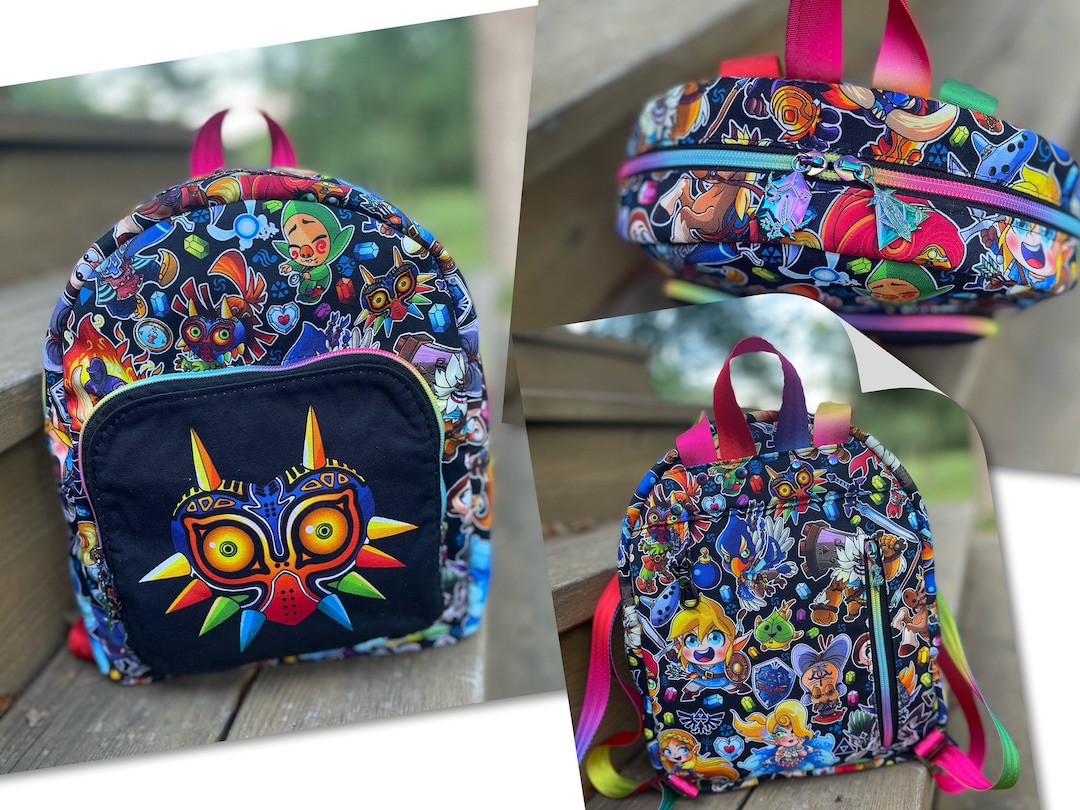 Majoras Mask Lindsport Mini Backpack, Zelda Bag With 3D Pocket, Chibi ...