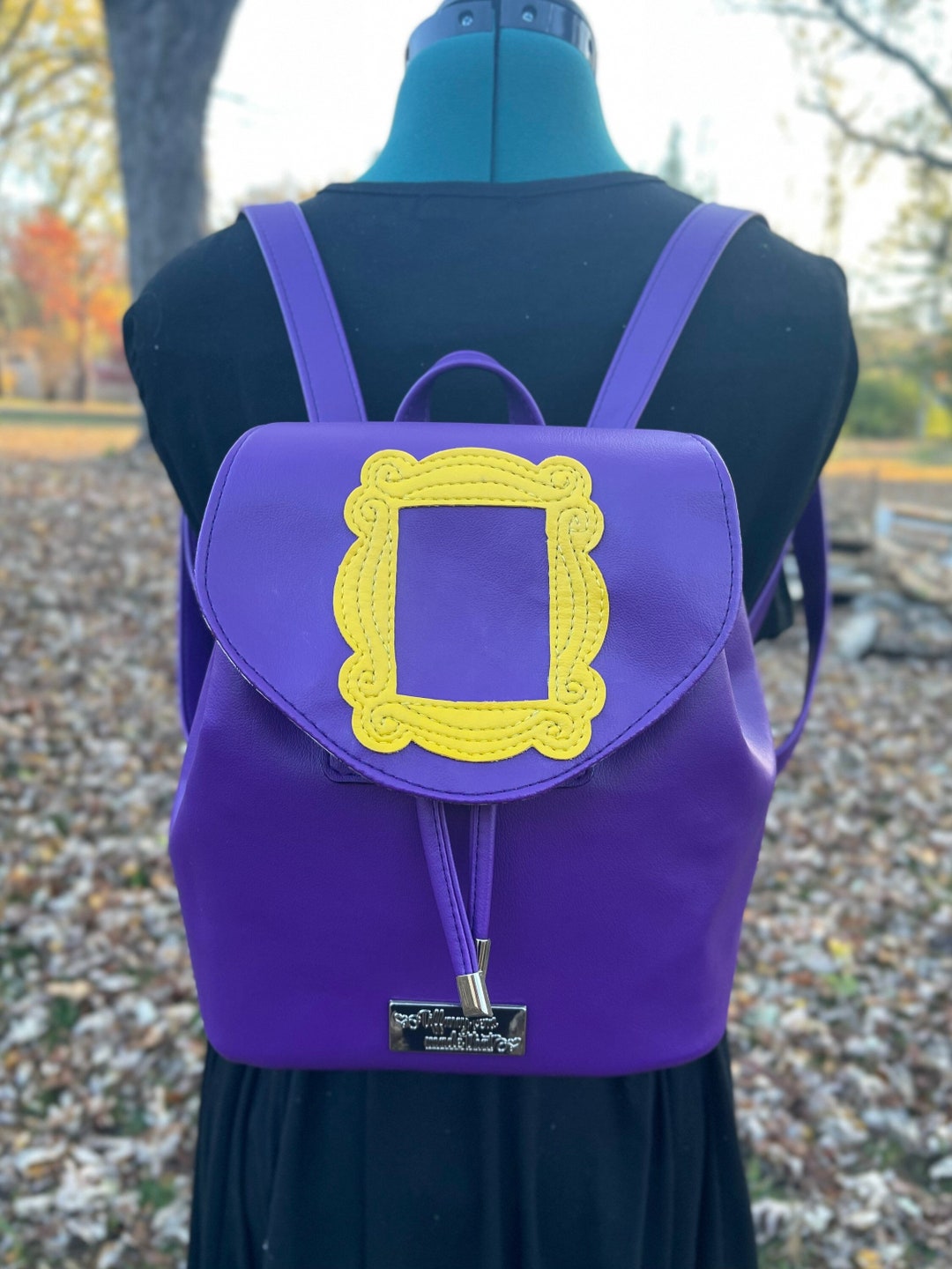 Friends Mayfield Backpack, Small Drawstring Backpack, Yellow Frame Peep Hole, Purple Purse ...