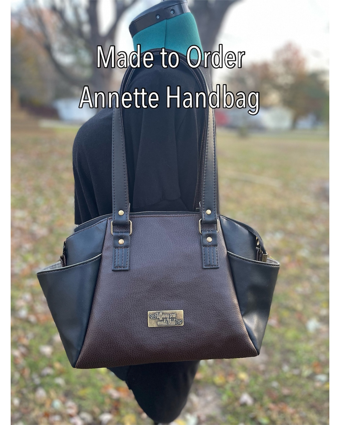 Custom Annette Handbag, Full Size Hand Bag, Exterior Side Pockets ...