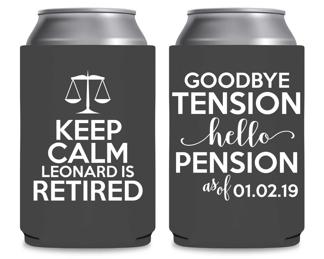 Lawyer Retirement Party Favors Personalized Beer Can Coolers Retired ...