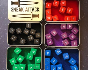 Assassin Rogue Archetype I Sneak Attack Dice I Red and Black - Etsy