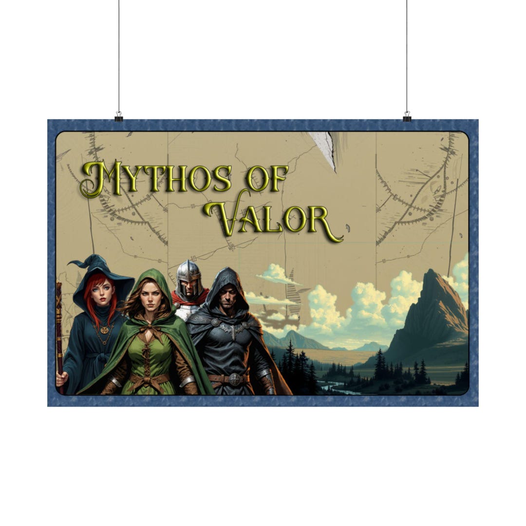 Mythos of Valor Poster, Fantasy Adventure Wall Art, Home Decor, Gift ...