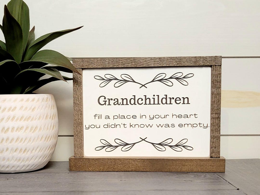 Grandparent Wooden Sign, Grandparent Gift, Shelf Sitter, Grandkids Sign ...