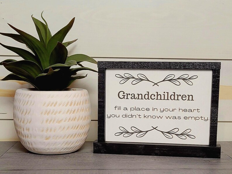 Grandparent Wooden Sign, Grandparent Gift, Shelf Sitter, Grandkids Sign ...