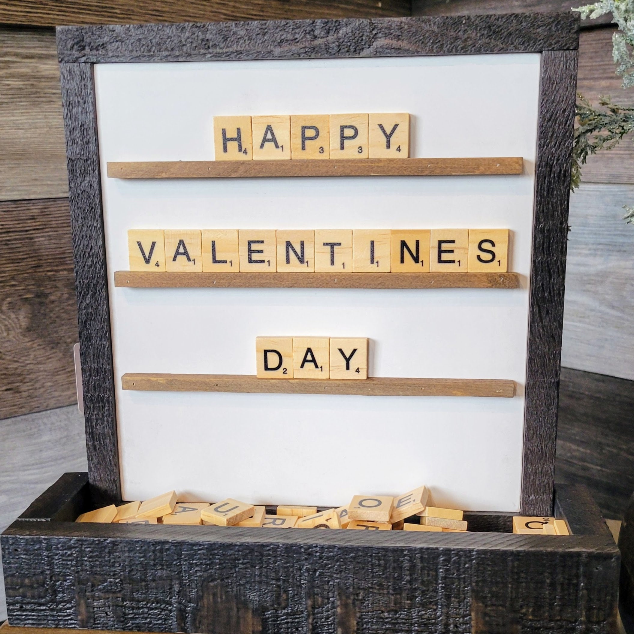 Wooden Letter Board Sign With Storage Box, Letter Ledge, Pregnancy ...