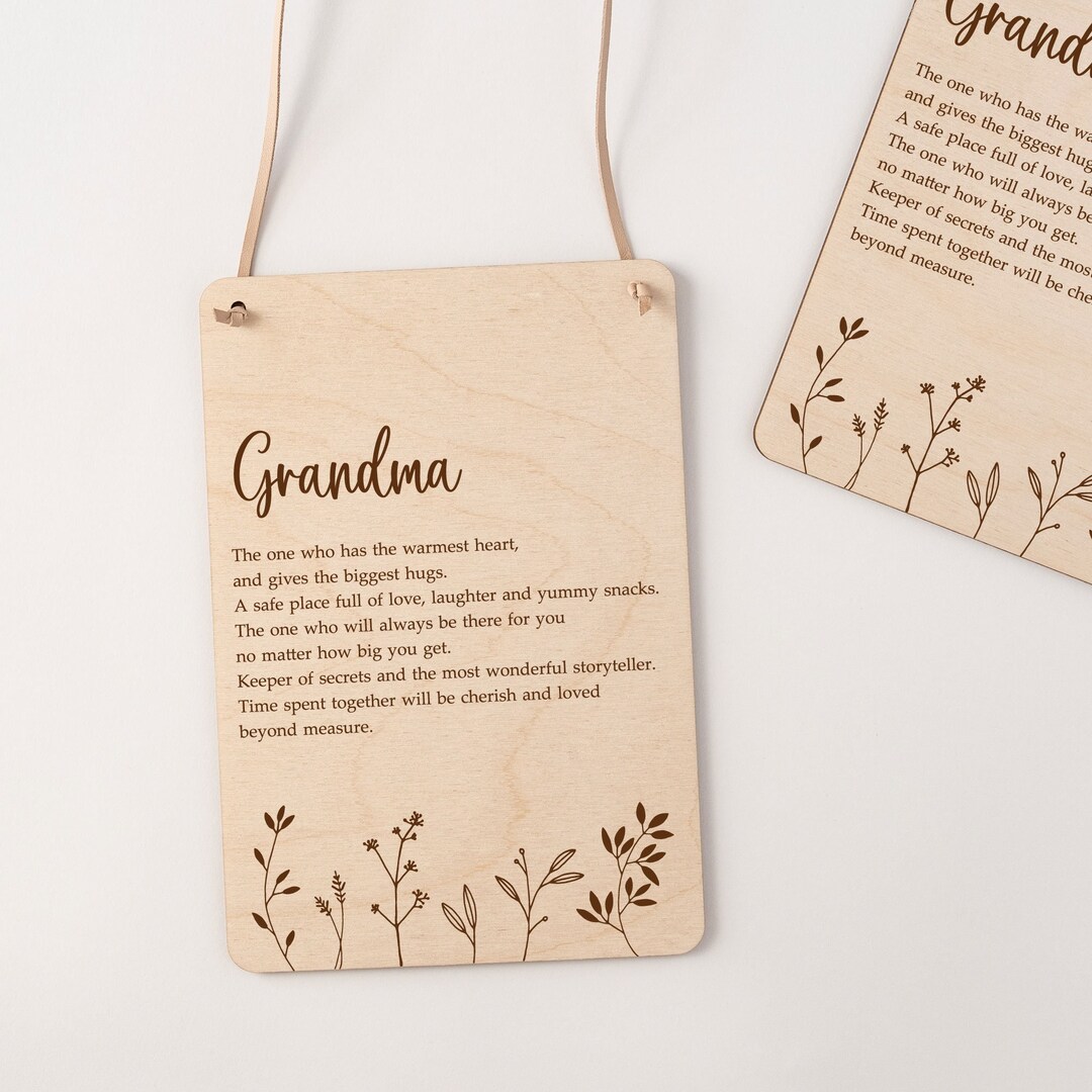 Personalised Grandmother Sign Sty.a01 || Gift for for Grandma - Nanna ...