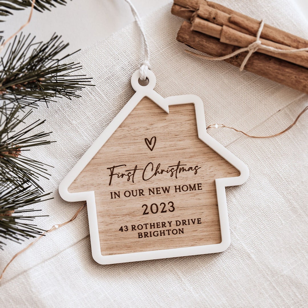First Christmas in Our New Home Layered House Ornament Sty.b First Home ...