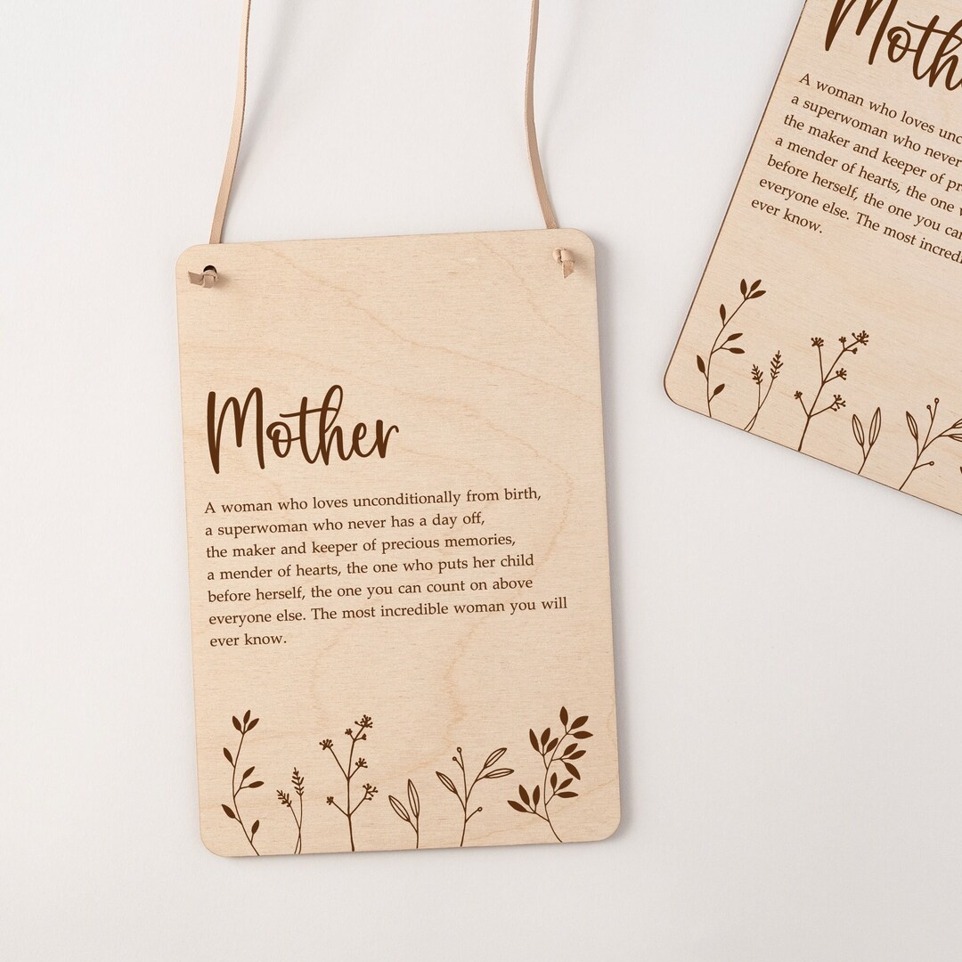 Personalised Mother Sign Sty.a01 || Mothers Day Gift for for Mum ...