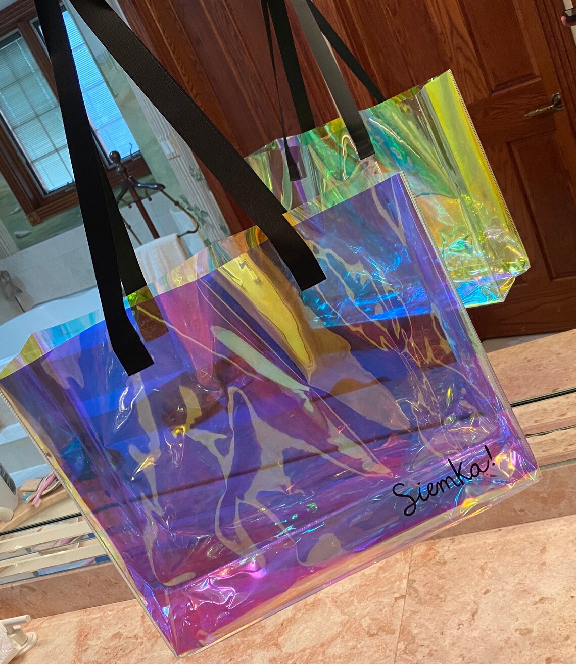 Holographic Tote Bag - Etsy