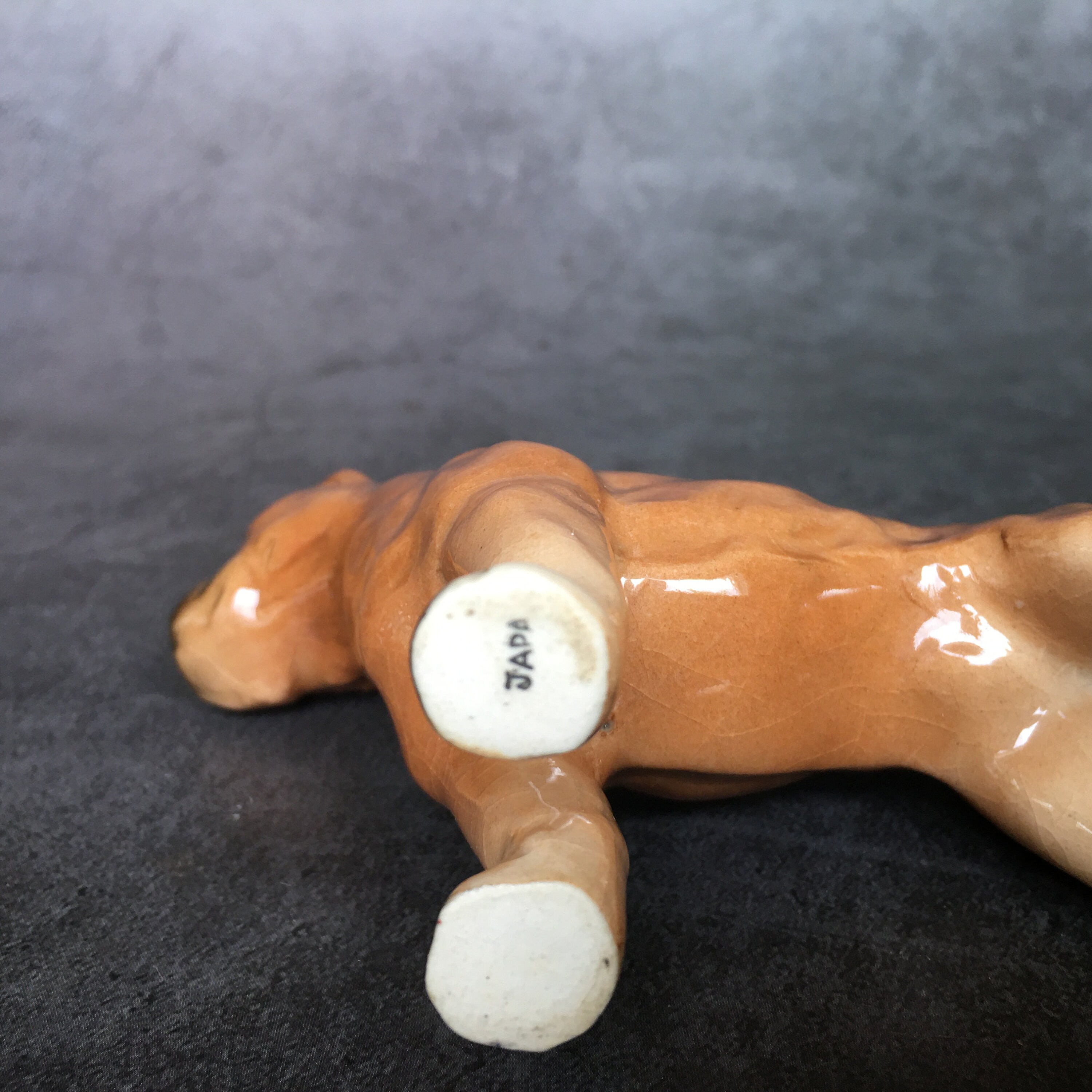 Vintage Porcelain Boxer Dog Japan Figurine Brown White Black 4” - Etsy