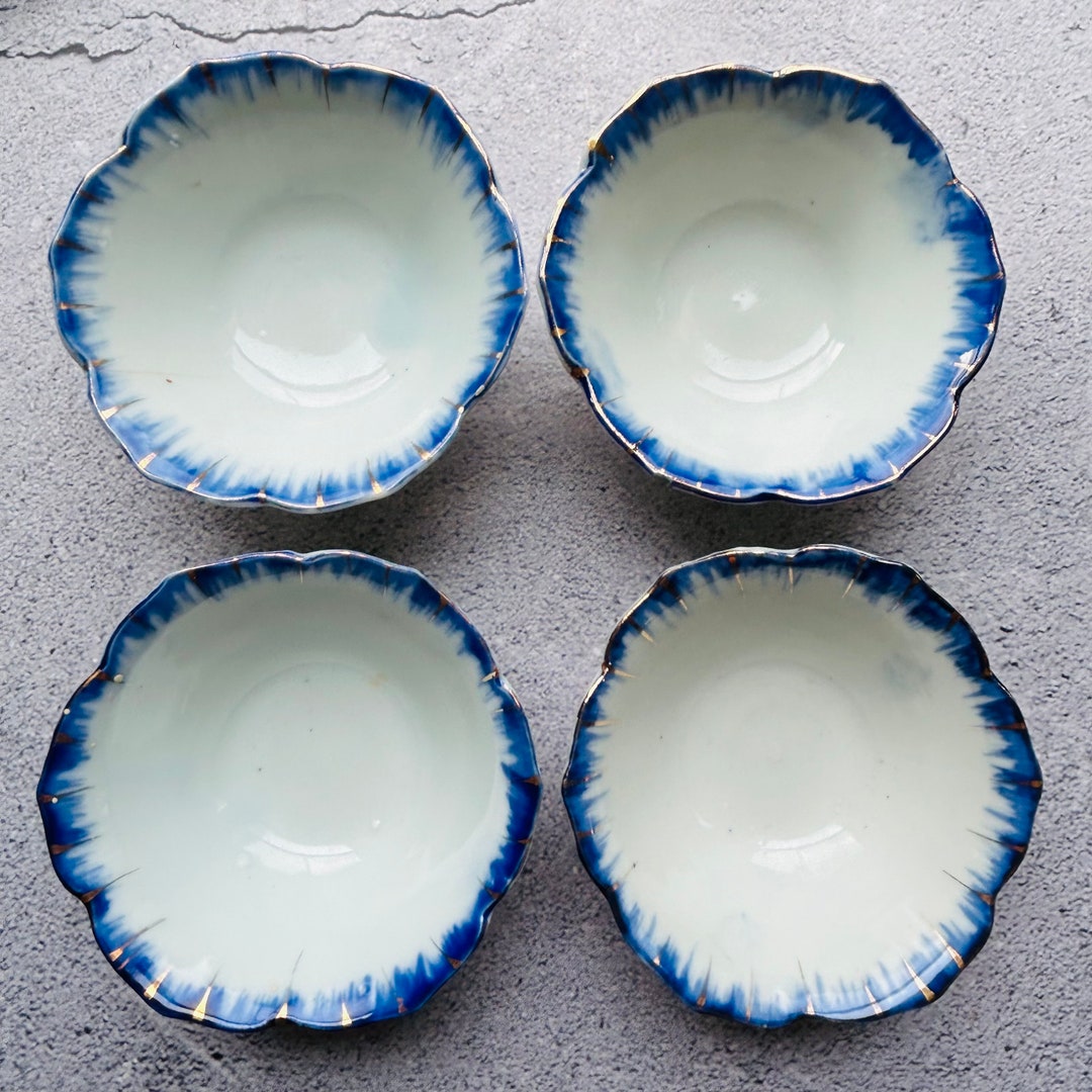 Flow Blue Rim Dipping Sauce Dish Lot of 4 as Is - Etsy