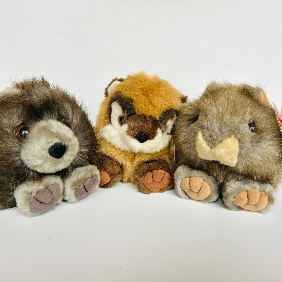 Puffkin Plush by Swibco Squirrel Chipmunk Porcupine Stuffed Animal Lot ...