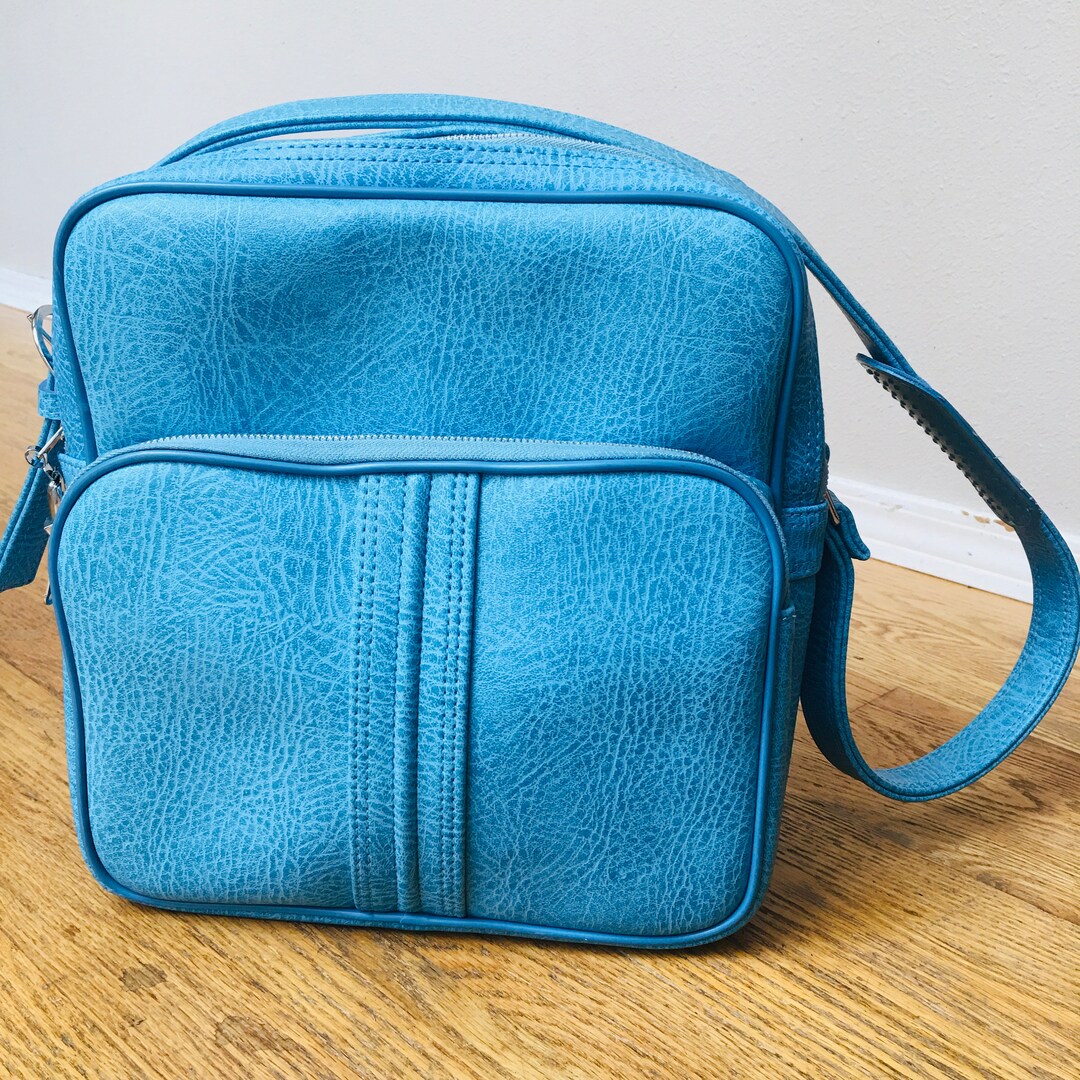 Vintage Turquoise Carry on Bag Luggage 13" - Etsy