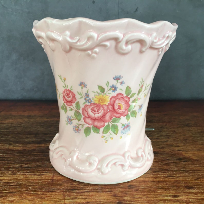 Vintage Japan Musical Vase Pink Floral CMC Japanese Music Box | Etsy