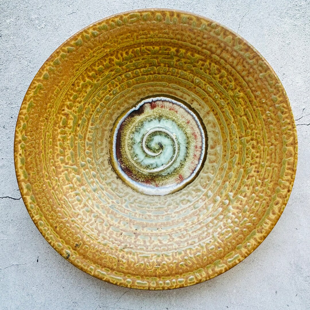 Matthew Patton Studio Pottery Brown Crystalline Glazed Bowl Centerpiece ...