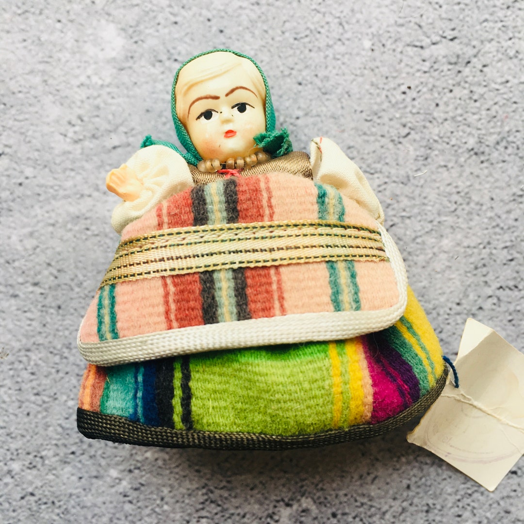 Lalka Lowicka German Doll Traditional Folk Porcelain Face Figurine 3.25 ...