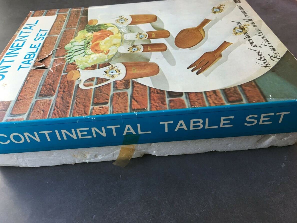Continental Table Set 6-piece Wood and Ceramic Salad Set by F.J ...