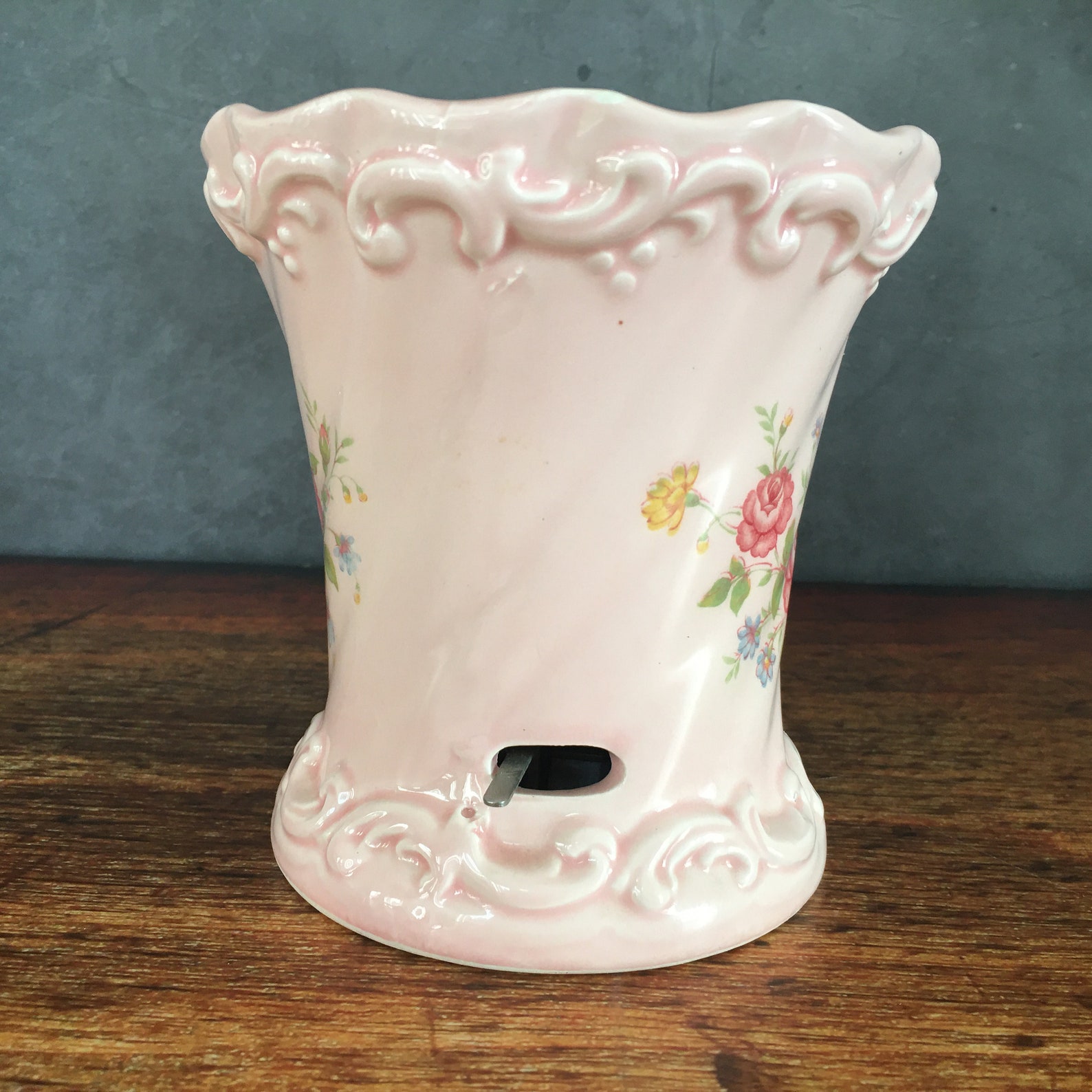 Vintage Japan Musical Vase Pink Floral CMC Japanese Music Box | Etsy
