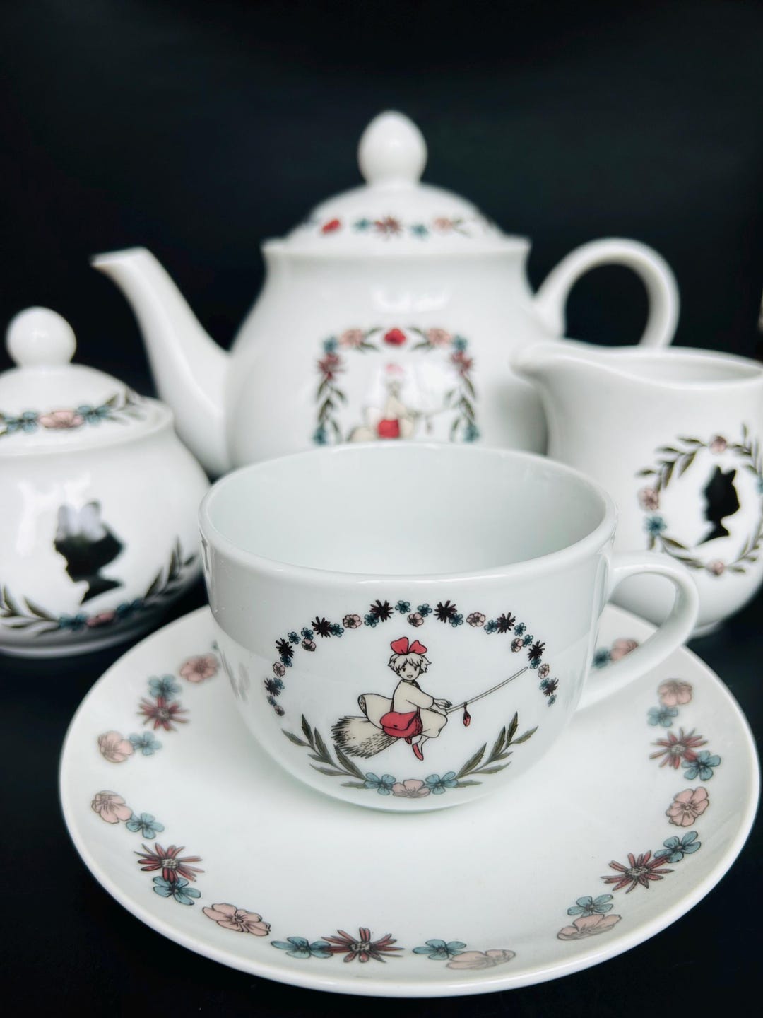 Studio Ghibli Kiki's Delivery Service Teapot Creamer Sugar Teacup Tea ...