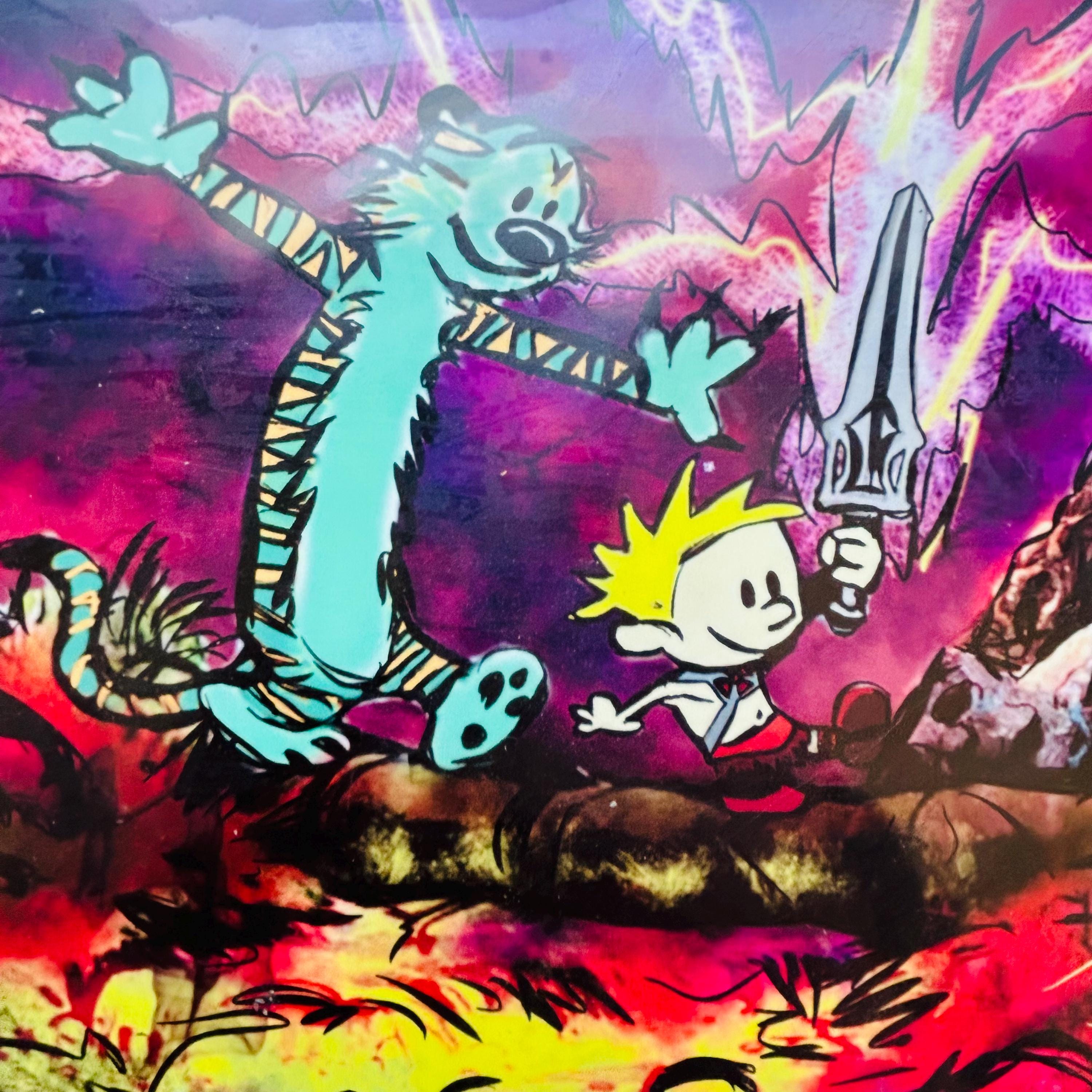 Calvin and Hobbes Castle Grayskull Art Print by Jerry Pesce Signed 10x7 ...