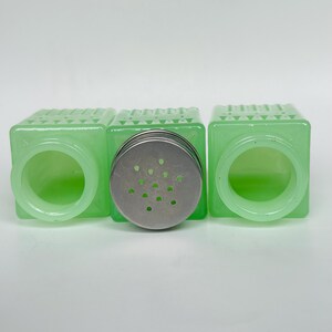 Green Glass Jade Style Shaker Jars Lot of 3 as Is - Etsy