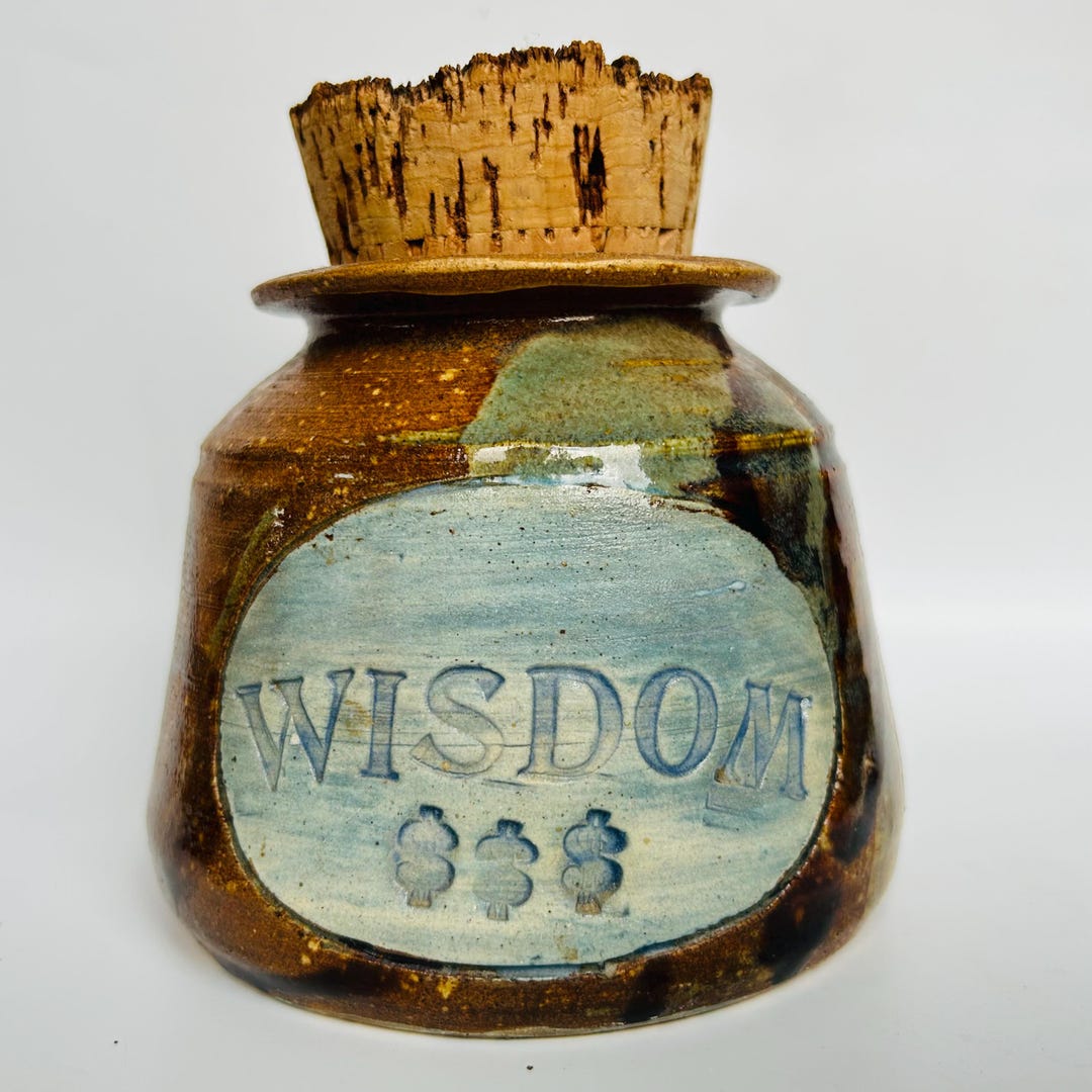 Pupukea Pottery Hawaii Glazed Wisdom Jar With Cork Lid - Etsy
