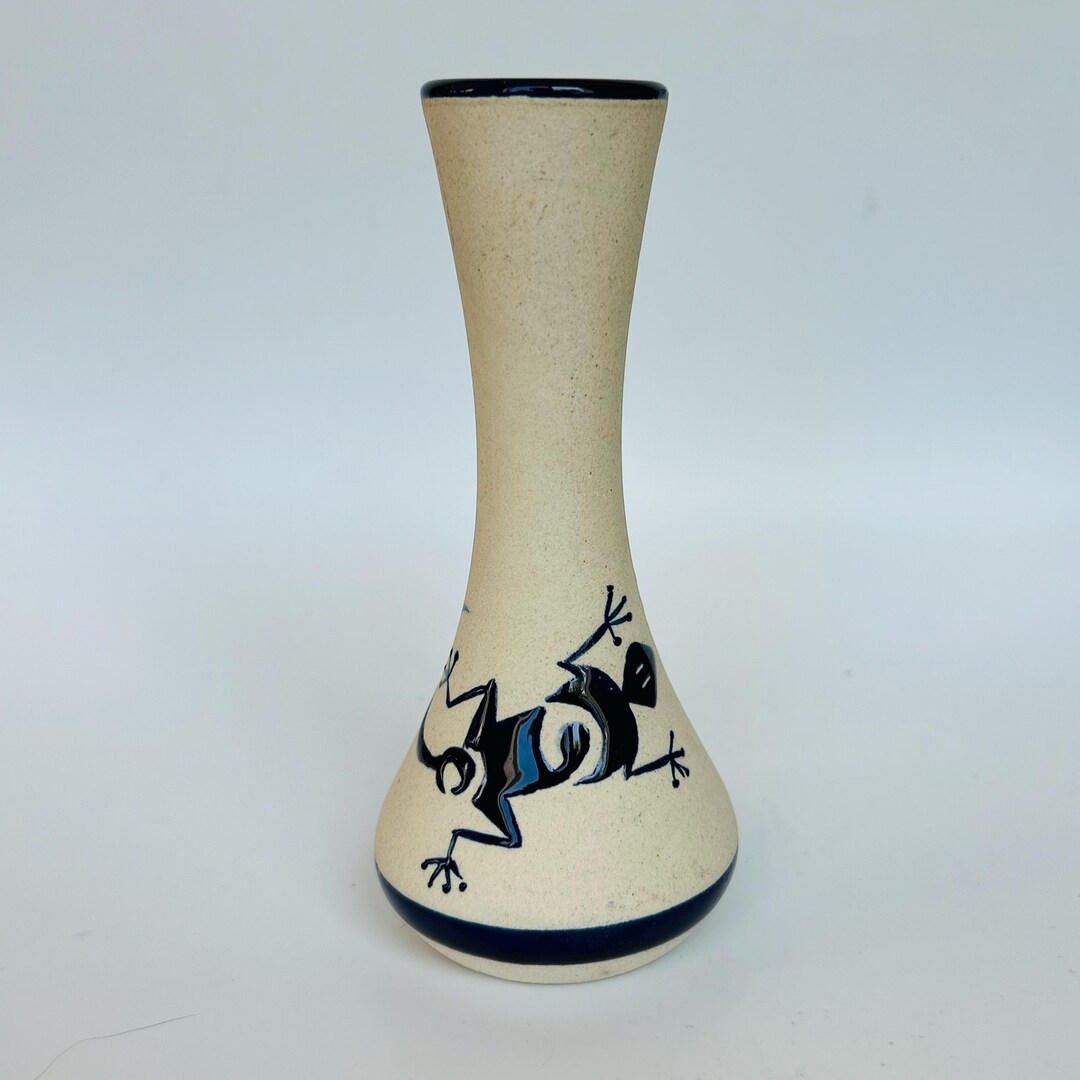 Tonala Hand Painted Gecko Bud Vase Made in Mexico 5.5" - Etsy
