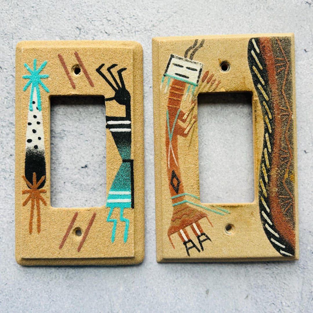 Southwestern Decor Light Plate Plug Switch Plate Outlet Cover Lot of 2 ...