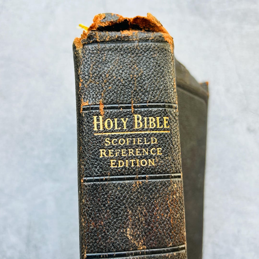 Holy Bible Scofield Reference Edition Antique Leather Bible 1917 as Is ...