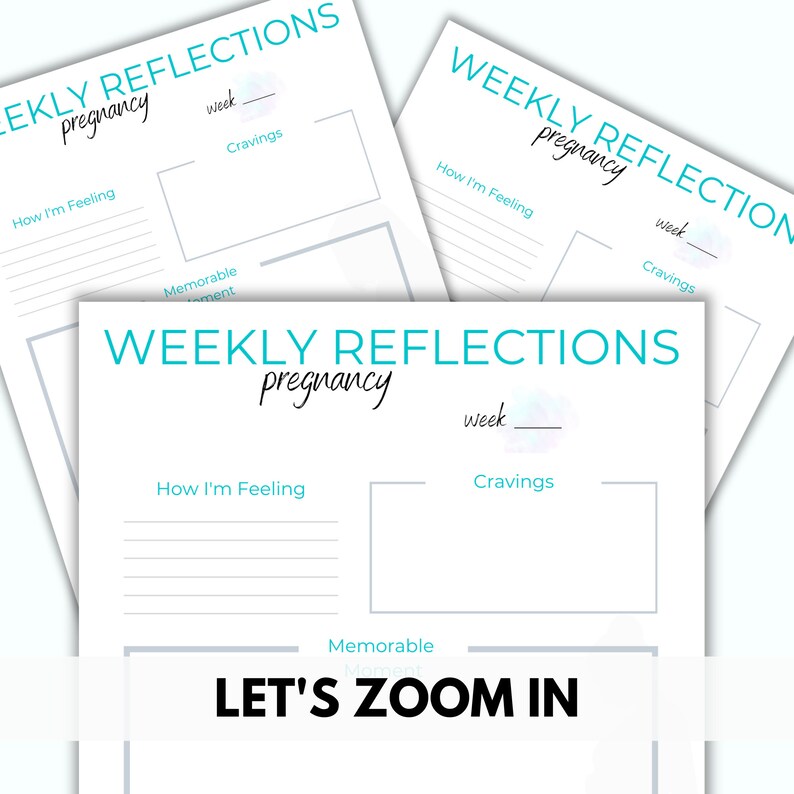 Printable Weekly Pregnancy Reflection Journal - Etsy