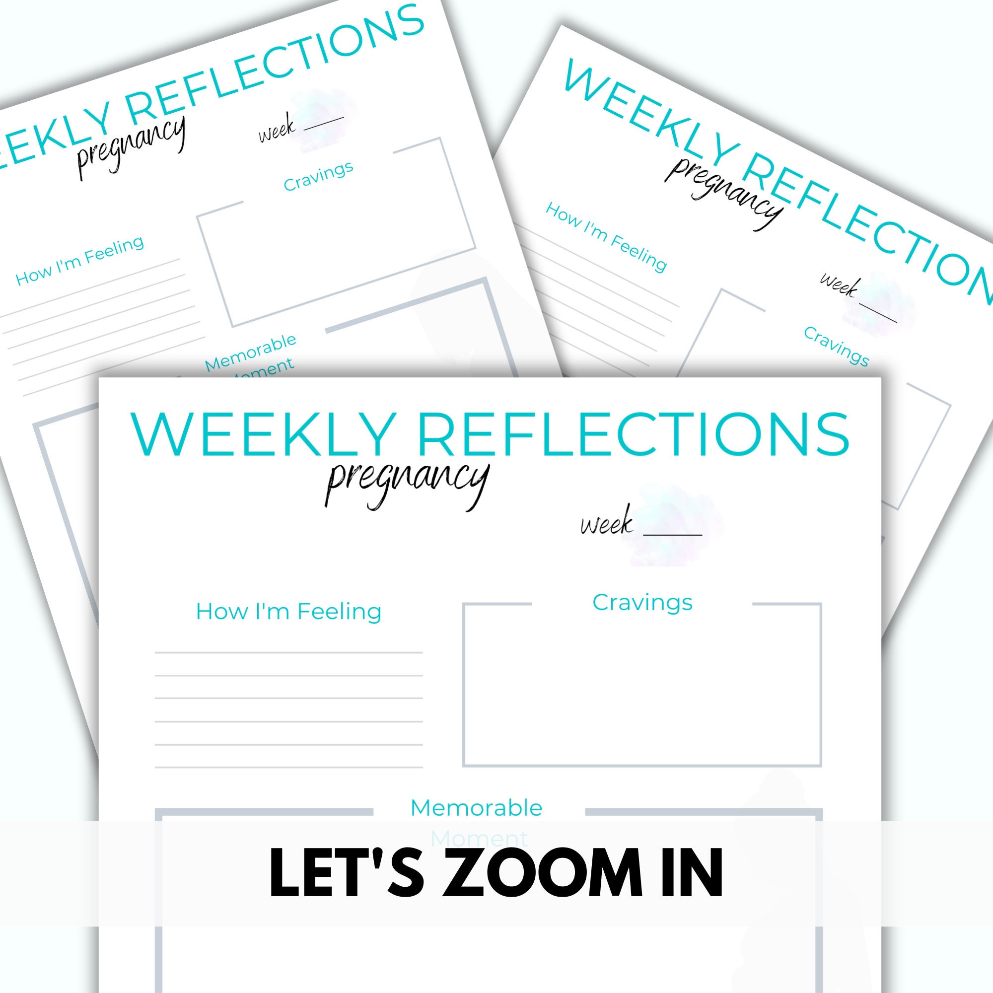 Printable Weekly Pregnancy Reflection Journal - Etsy
