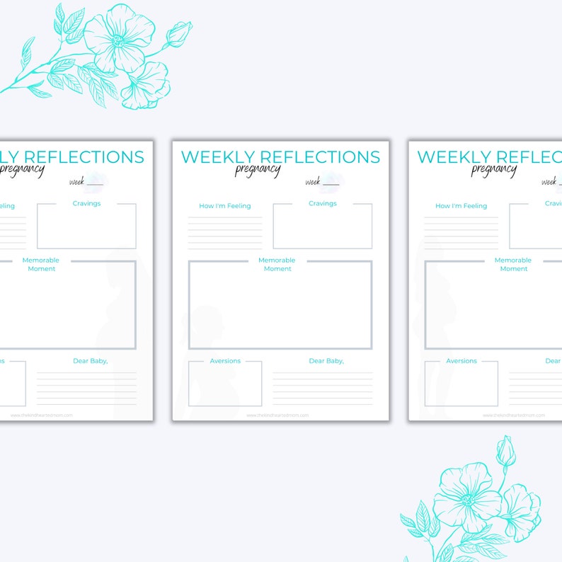 Printable Weekly Pregnancy Reflection Journal - Etsy