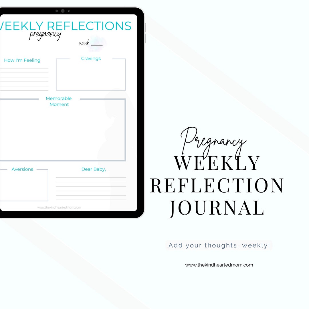 Printable Weekly Pregnancy Reflection Journal - Etsy