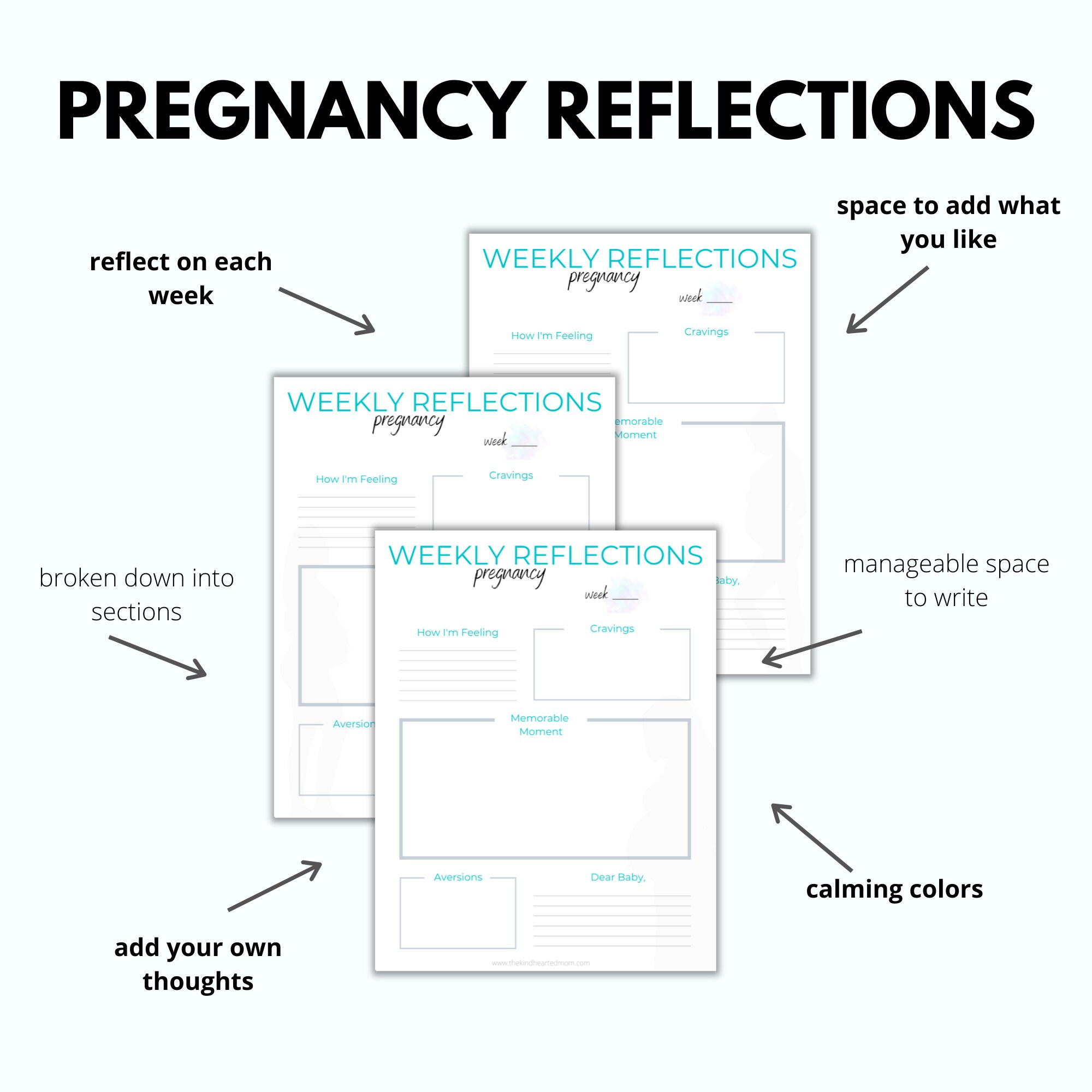 Printable Weekly Pregnancy Reflection Journal - Etsy