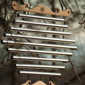 Sound Healing Chimes for Music Therapy and Sound Bath -2in1, Handmade 9 ...