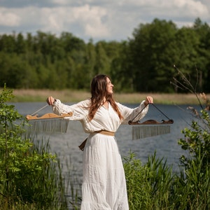Sound Healing Wind Chimes – Wood Handmade Meditation 33 Chime Bell for ...