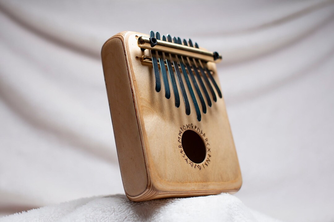 Kalimba Nordic Vegvisir Ethnic African Musical Instrument, Handmade for ...