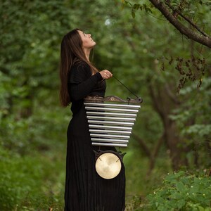 Sound Healing Chimes & Gong for Music Therapy 10 Note Bells Chime and ...
