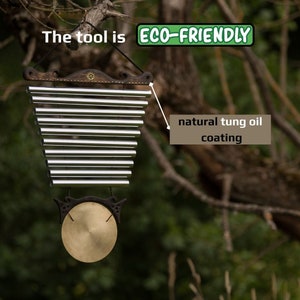 Sound Healing Chimes & Gong for Music Therapy 10 Note Bells Chime and ...