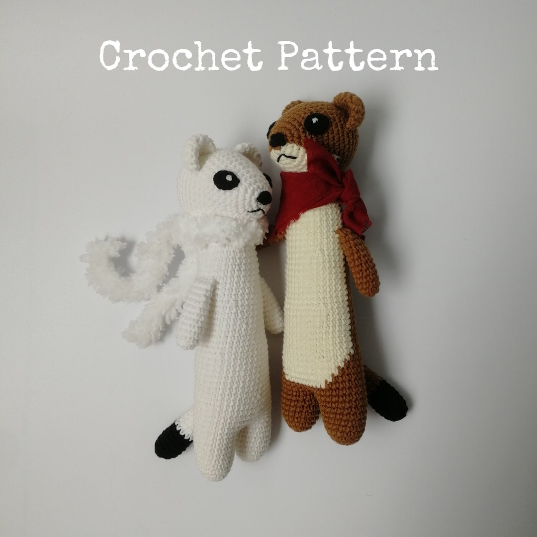 Two Stoats Crochet Pattern,ermine, Stoat,weasel,amigurumi Crochet ...