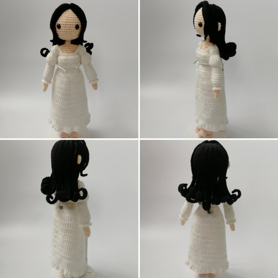 White Nightgown crochet pattern for Amigurumi Doll Silva | Etsy