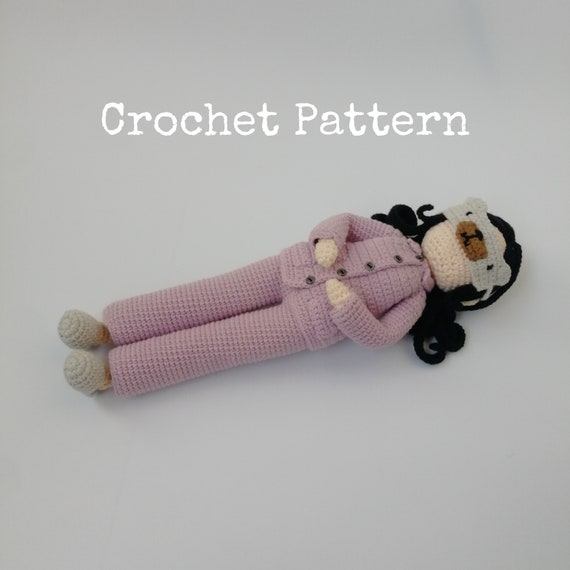 Lilac Pajamas Crochet Pattern for Amigurumi Doll Silva | Etsy
