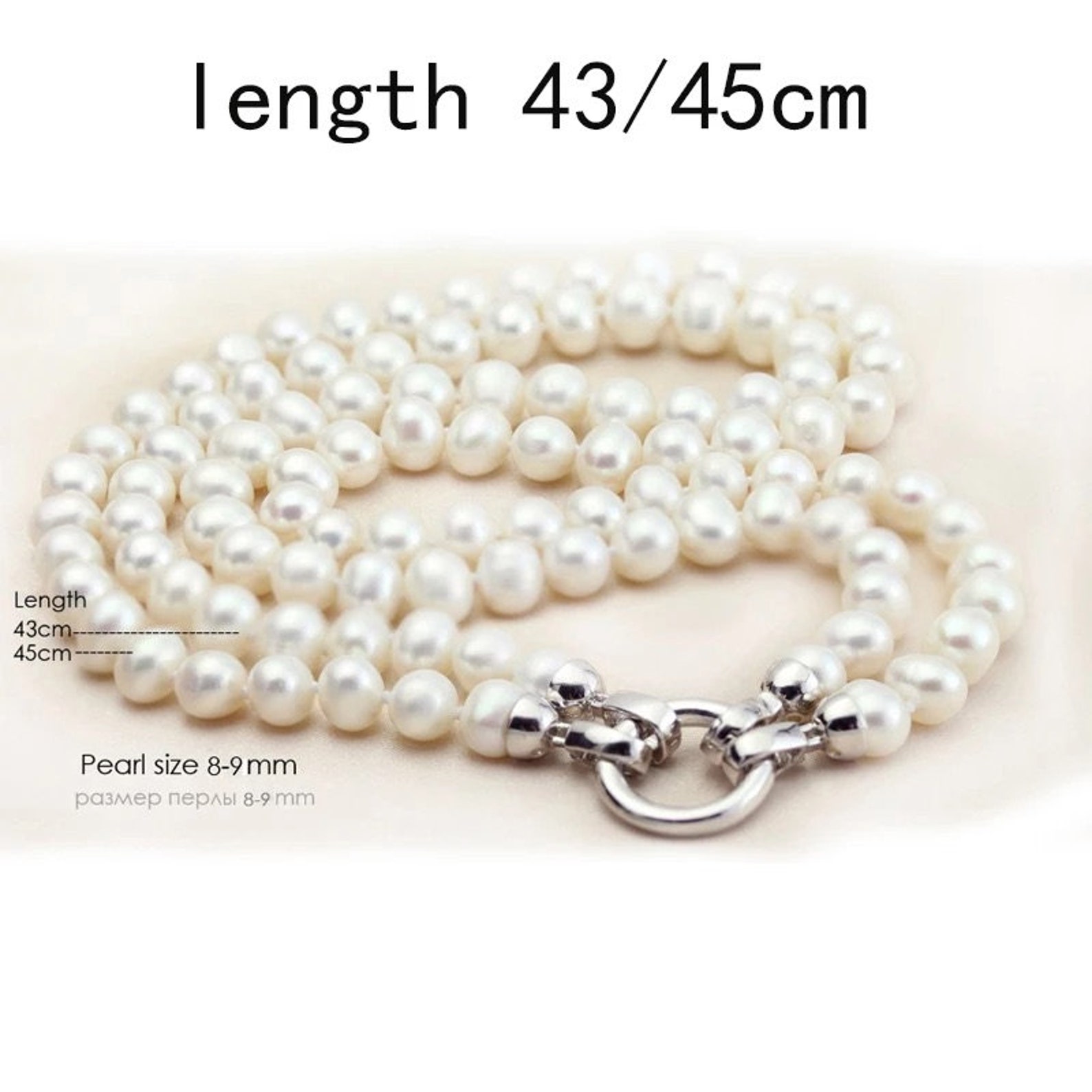 Classic Style Two Strands Natural Pearls Necklace Jewelry for Women - Etsy