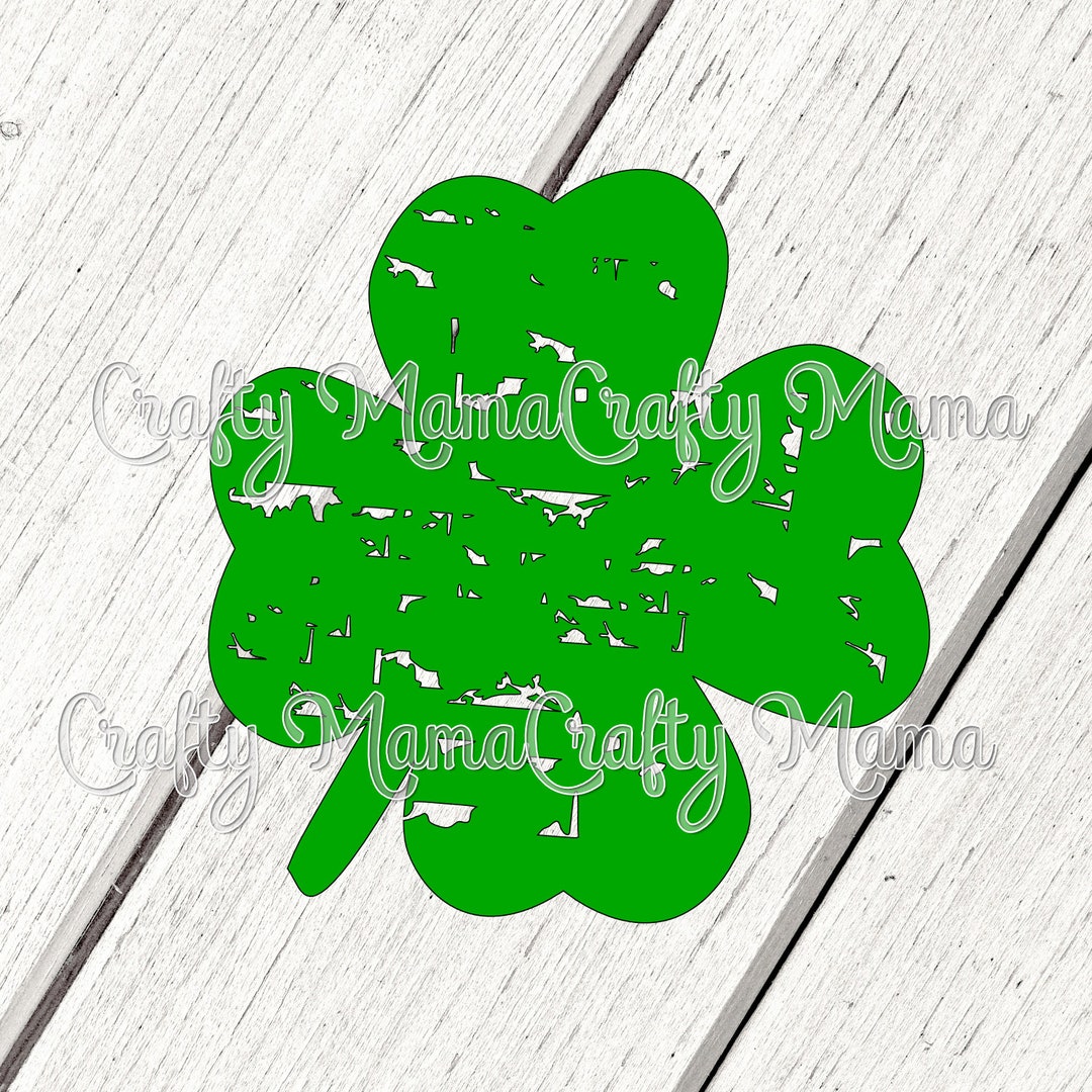 Distressed Clover Svg, Jpg, Pdf Digital Files, Clover Svg, Scan-n-cut ...