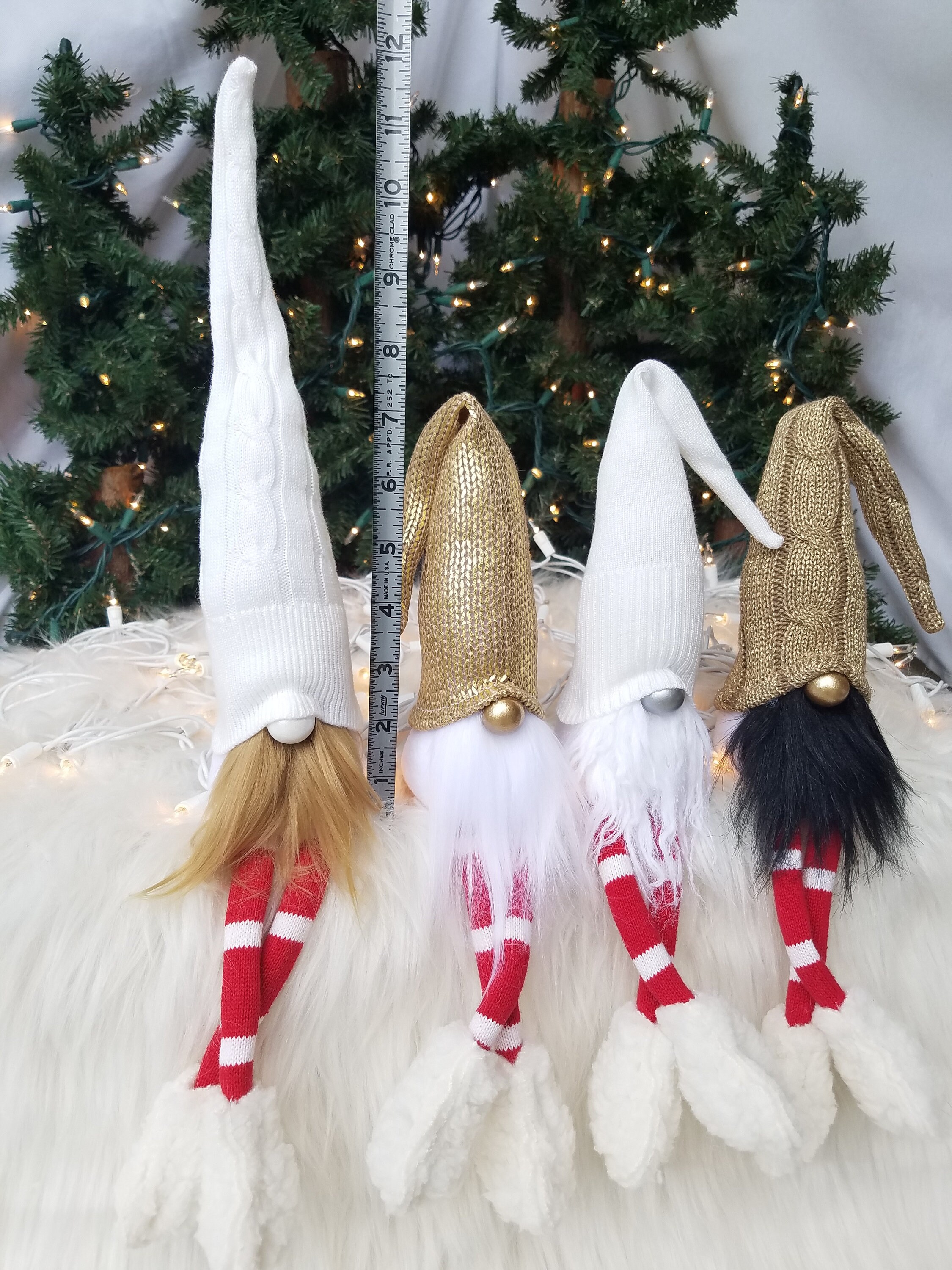 Desk Gnomes Festive Red Gnomes Striped Holiday Gnomes Red - Etsy UK