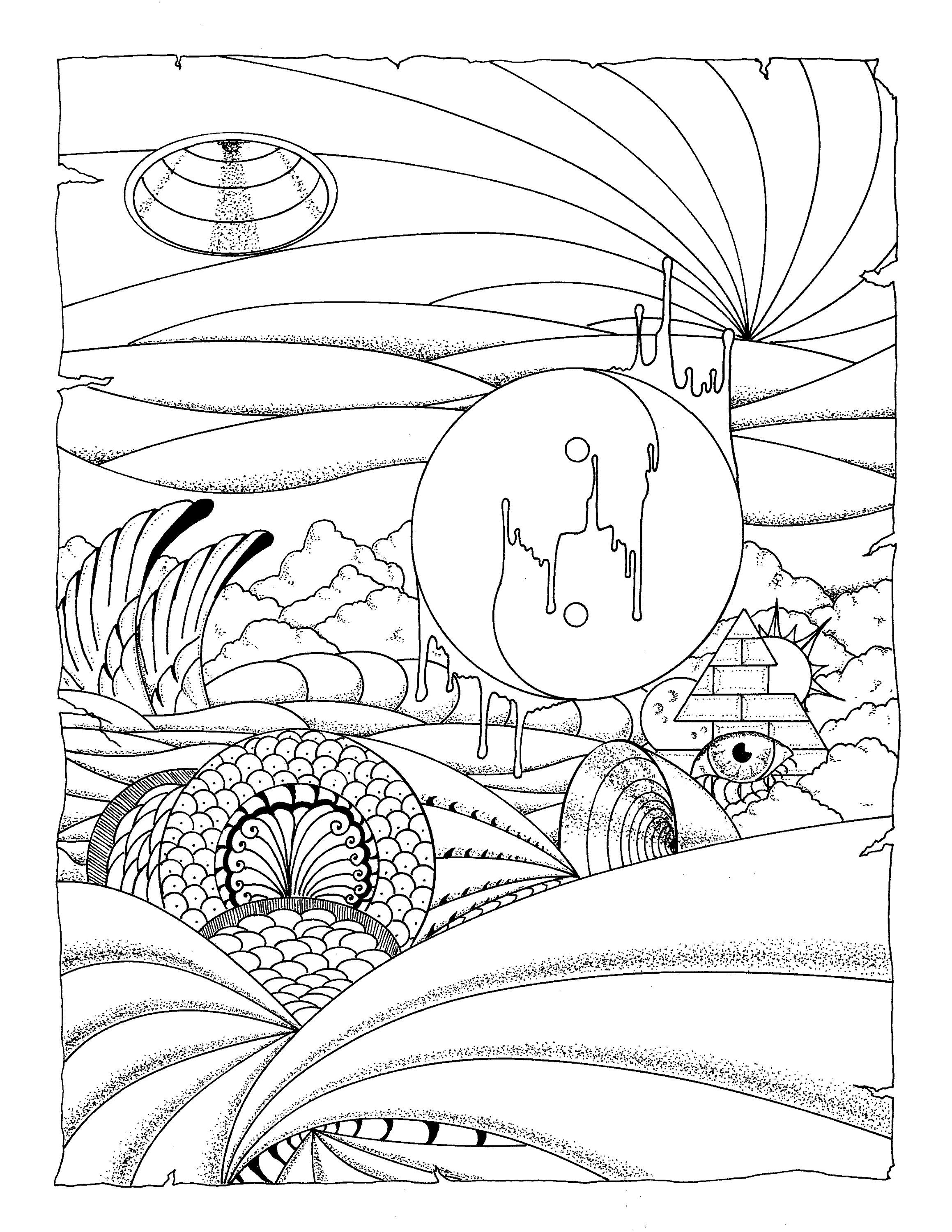 Lucid Dreams, A 20 Page, Adult Coloring Book by Roger A. Feltman ...