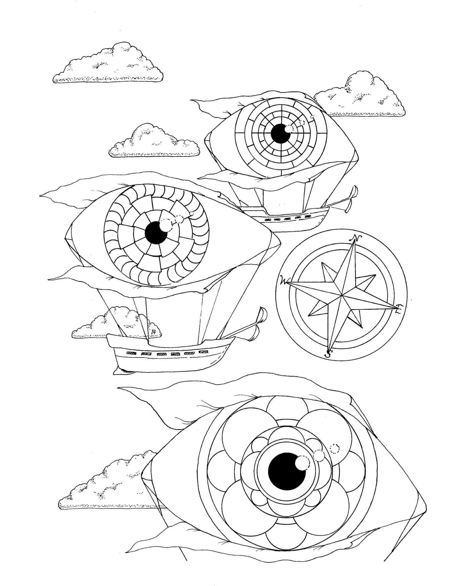 Lucid Dreams, A 20 Page, Adult Coloring Book by Roger A. Feltman ...