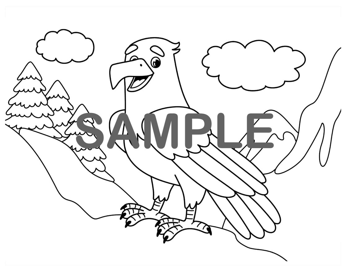 16 Flying Animal Coloring Sheets; Birds; Hawk; Flamingo; Bat; Coloring ...