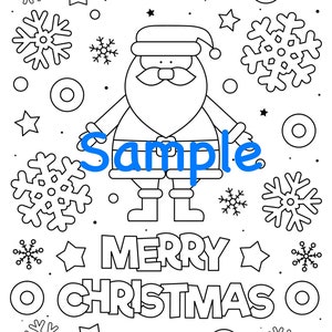 70 Pg Christmas Coloring Book; Santa; Snowman; Reindeer; Trees; Wreaths ...